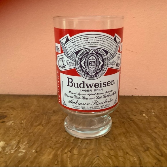 Budweiser | Accents | Vintage Budweiser Beer Glass Tankard Large 32 Oz ...